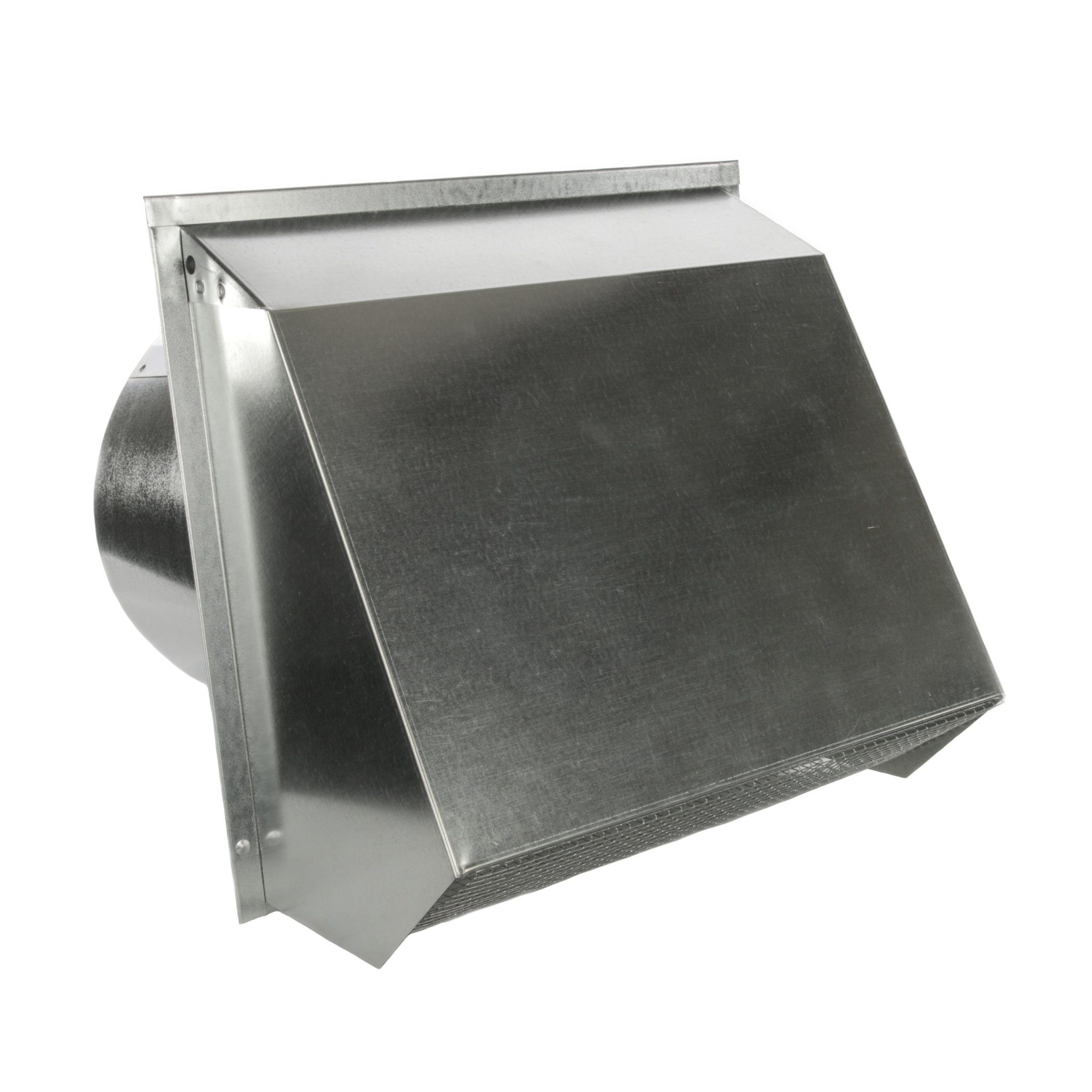 Hooded Wall Vent With Spring Loaded Damper And Screen Famco
