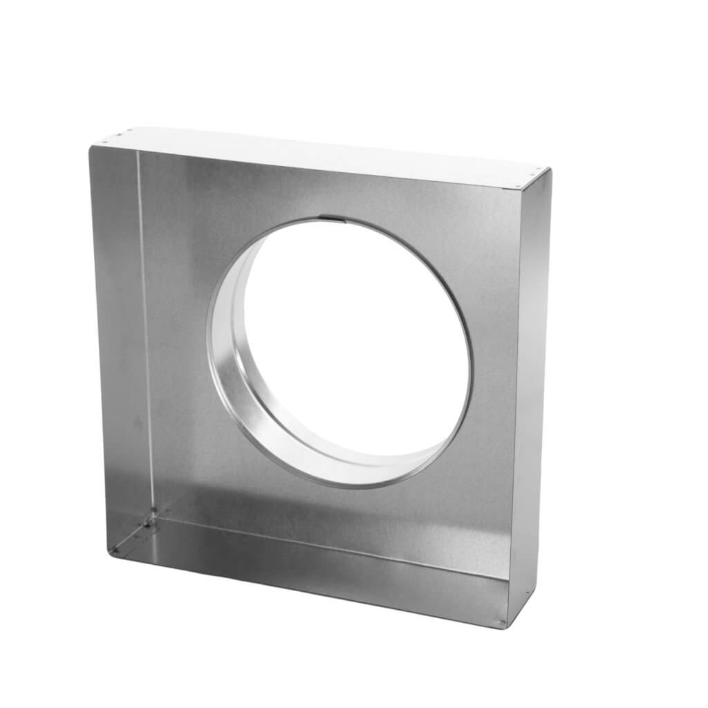 Square to Round Transition Box - Galvanized | HVAC | FAMCO