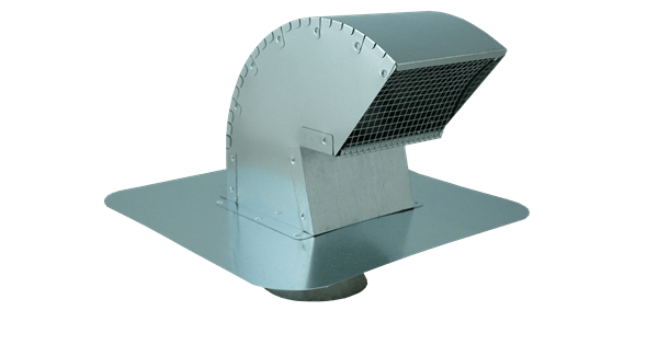 Goose Neck Exhaust Roof Vent with Extension - Galvanized - FAMCO