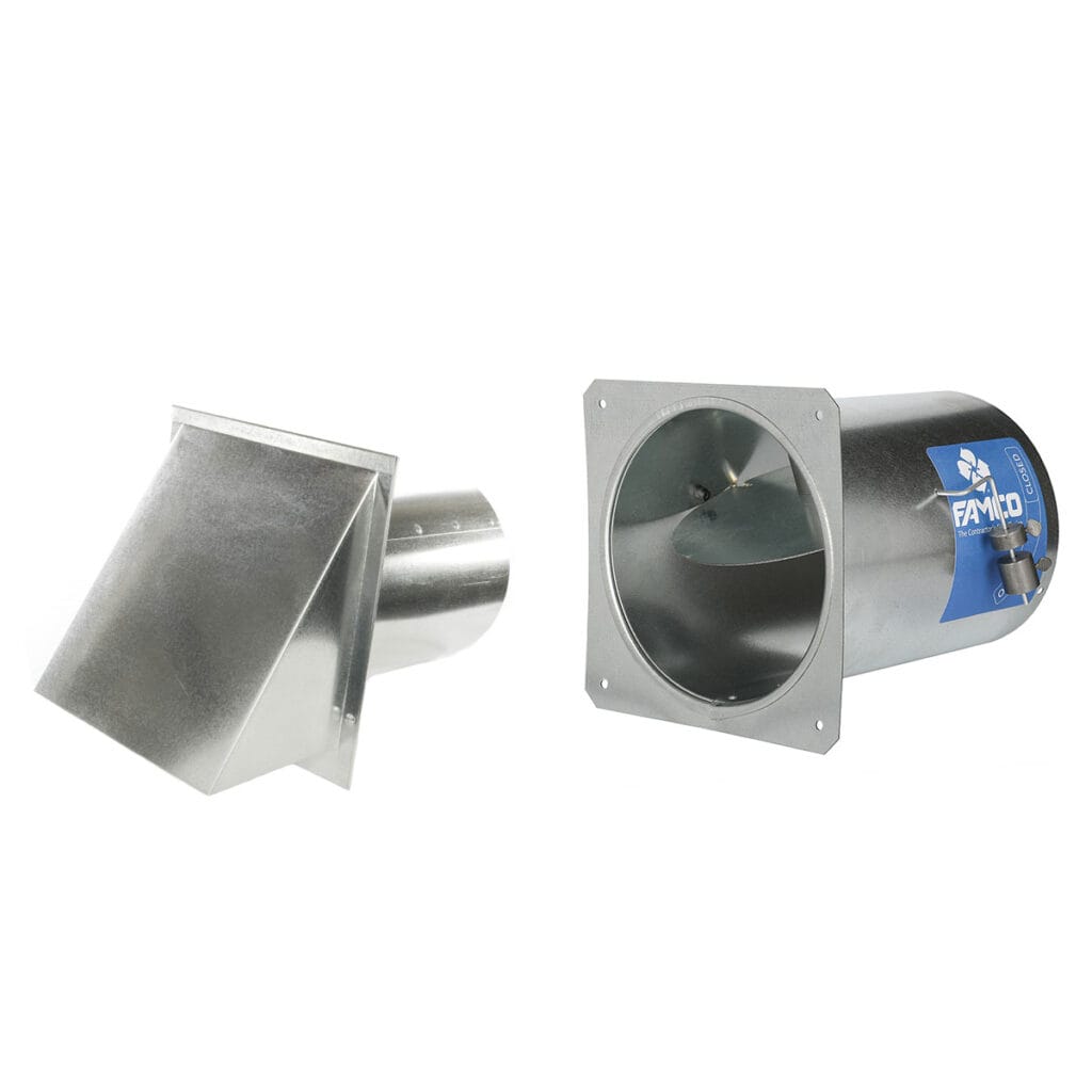 Make-Up Air Kit w/ 6" Pressure Relief Damper and Vent Hood | FAMCO